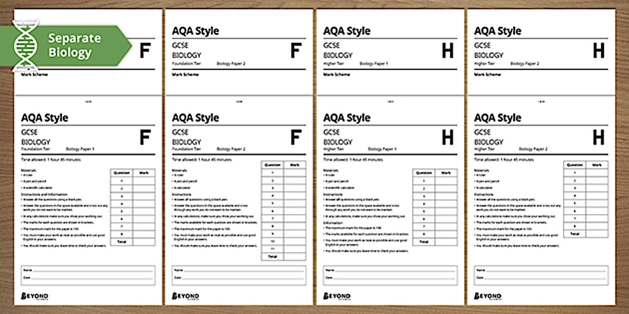 AQA GCSE Biology Practice Papers | Science Revision | Beyond
