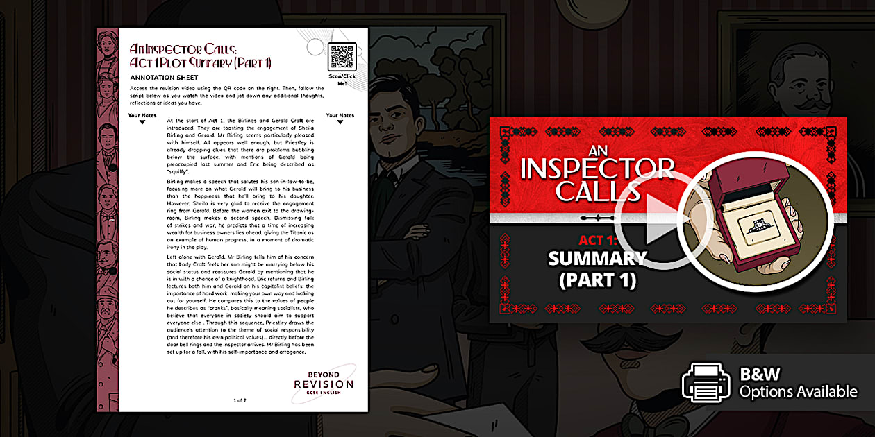 Act I Plot Summary (Part 1) | An Inspector Calls | Quickfire Video and