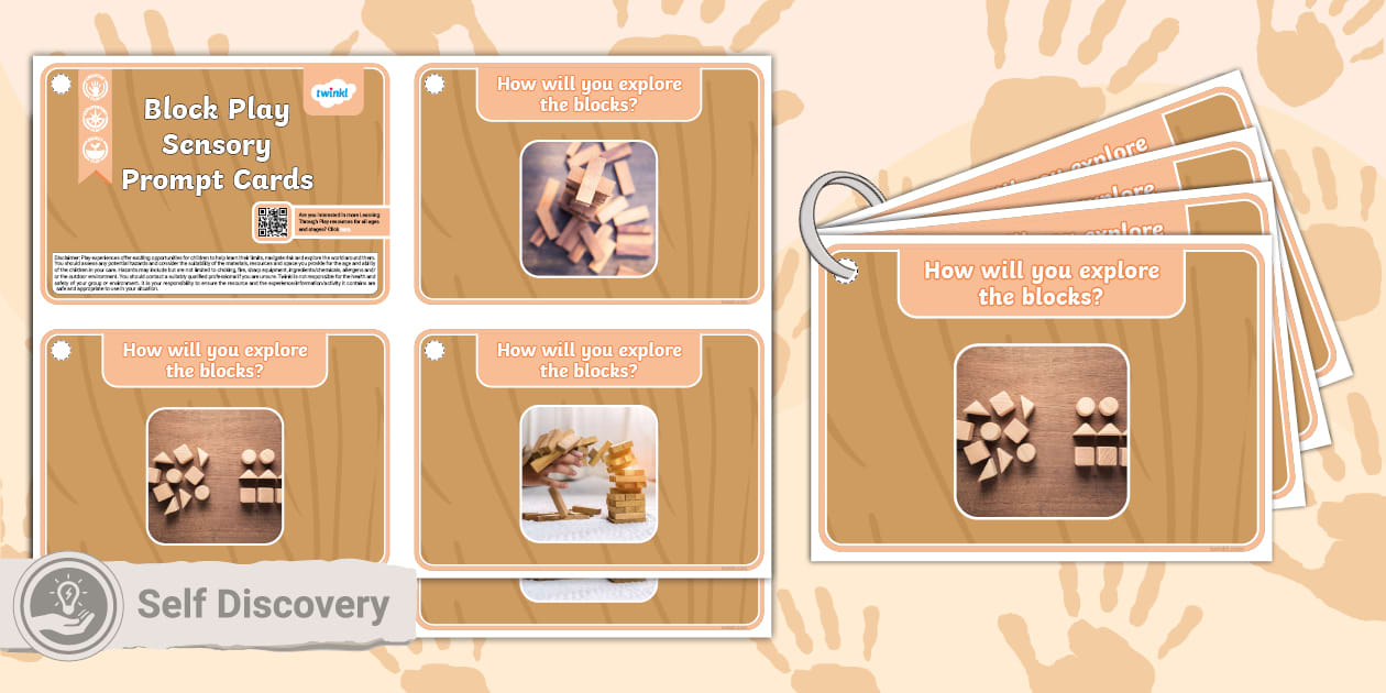 Play for All Ages - Block Play Sensory Prompt Cards - Twinkl