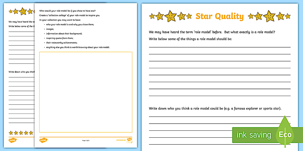 Star Quality Worksheet / Worksheet (Teacher-Made) - Twinkl