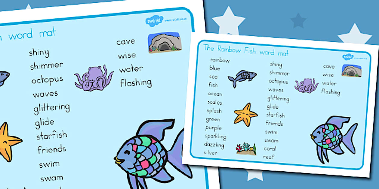 NSW Word Mat Text to Support Teaching on The Rainbow Fish