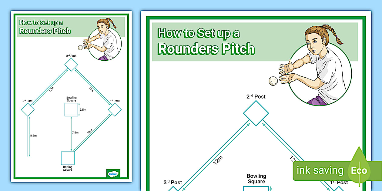 How to set up a Rounders Pitch Adult Guidance - Twinkl