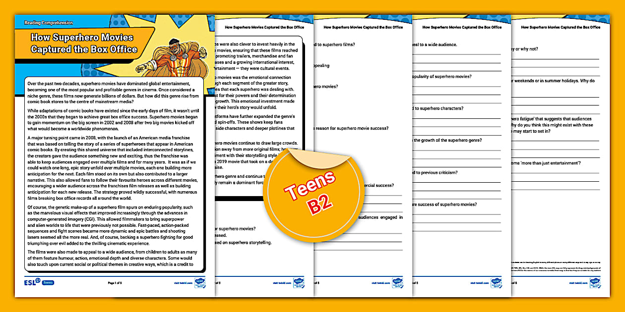 Superhero Movies' Box Office Domination - Twinkl