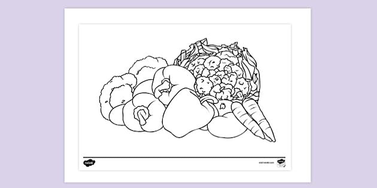 Vegetable Colouring Page | Colouring Sheets (teacher made)
