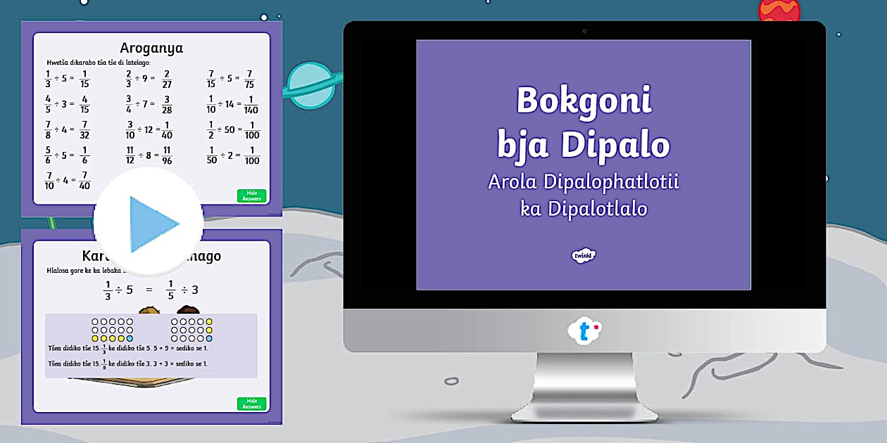 Grade 4 Fractions Divide Maths Mastery Activities Sepedi