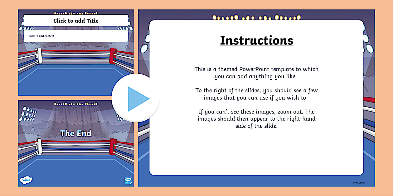 Editable Boxing Themed PowerPoint Templates - Twinkl