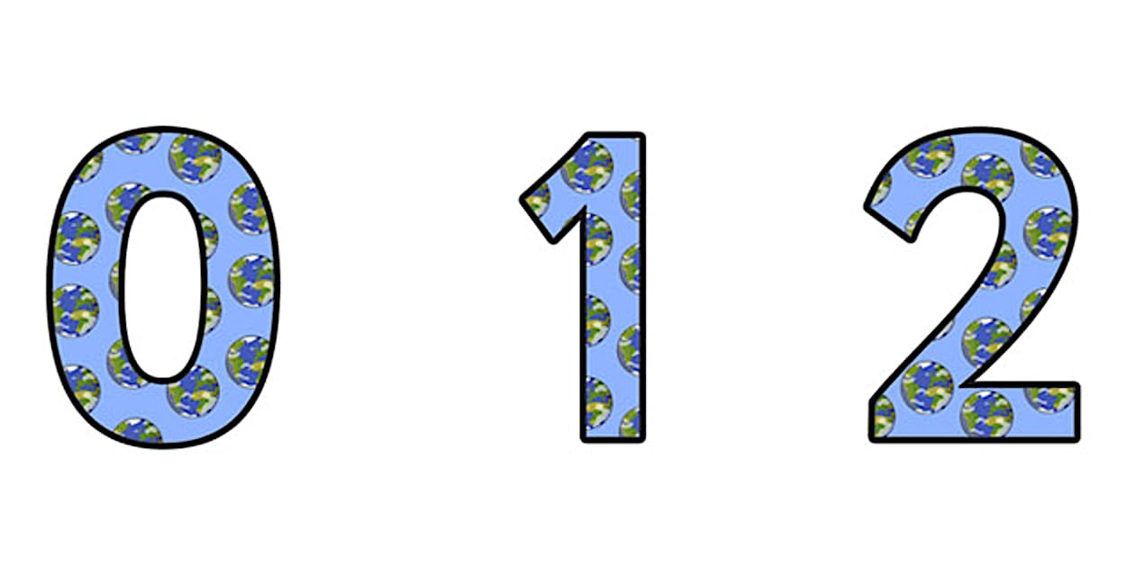The Earth Display Numbers (teacher made) - Twinkl