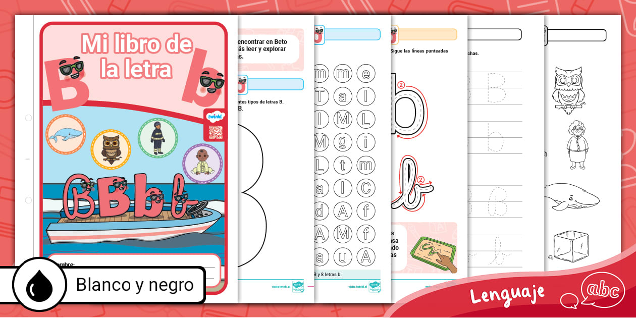 Cuadernillo letra B | lectoescritura | 1° básico | gratis