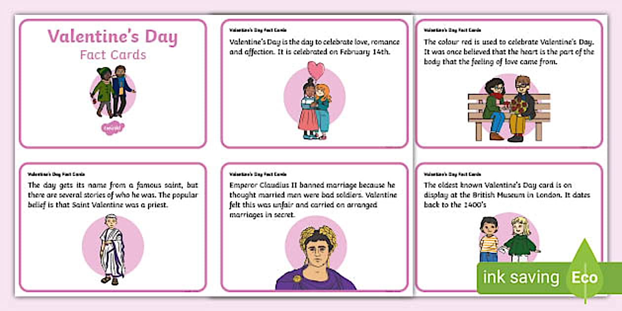 Valentine's Day Display Fact Cards (teacher made) - Twinkl