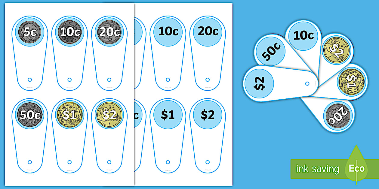Australian Coins Printable Number Fans (Teacher-Made)