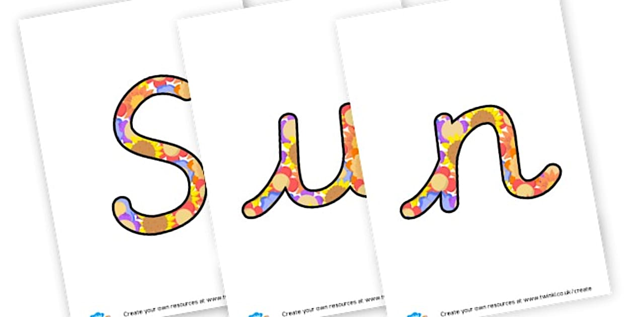 Sun Flower Cursive - display lettering (Teacher-Made)