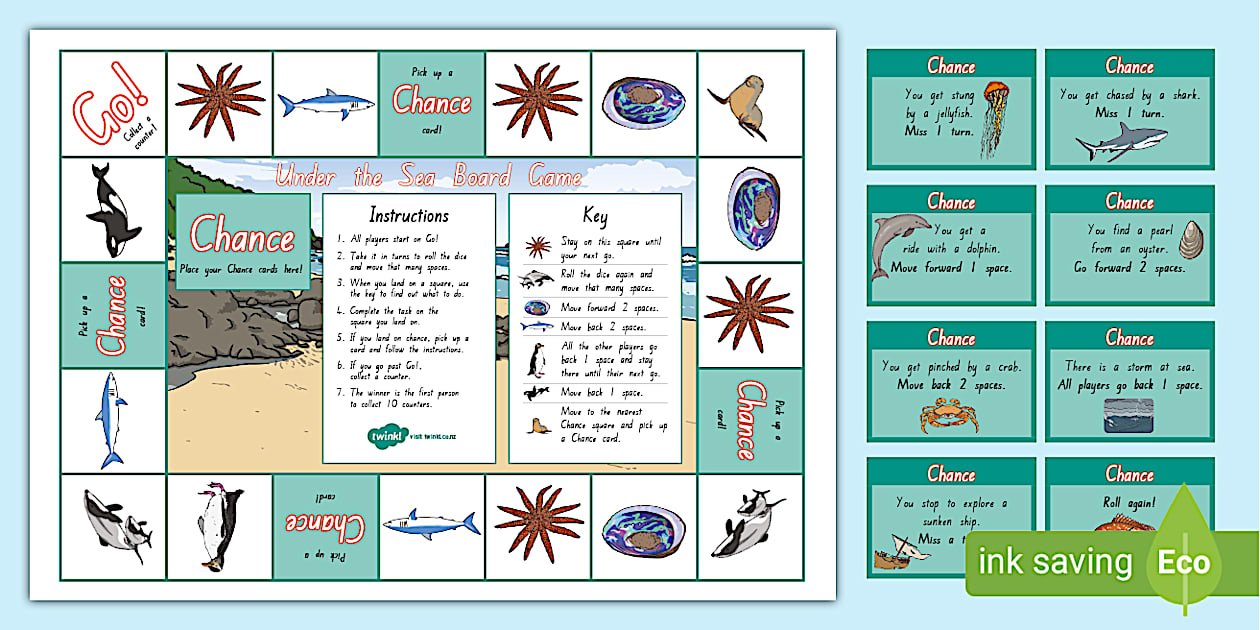 Under the Sea-Themed Board Game (Teacher-Made) - Twinkl