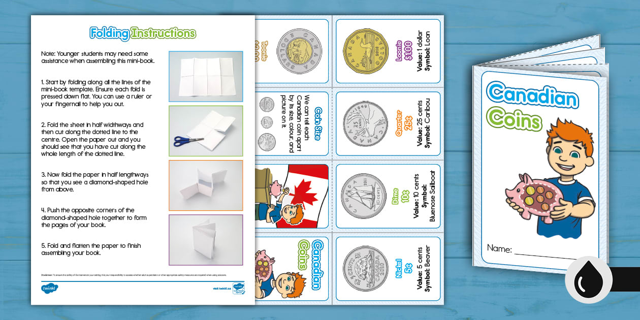 Canadian Coins Printable Mini Book for Kids | Twinkl