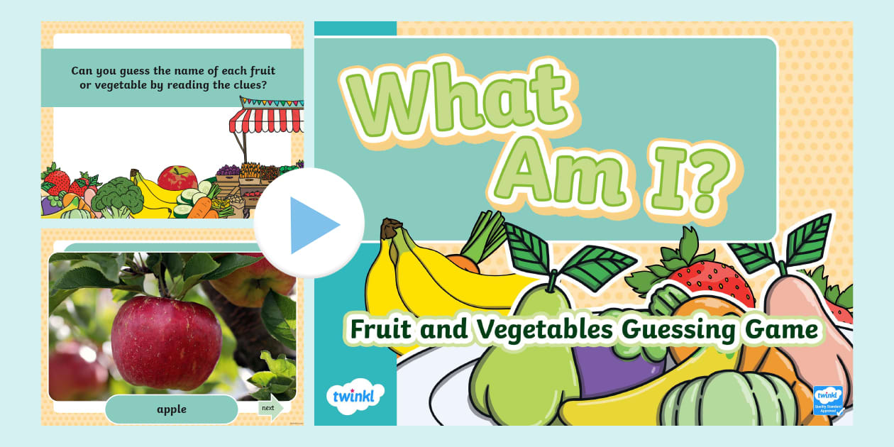 What Am I? Fruit and Vegetables Guessing Game PowerPoint