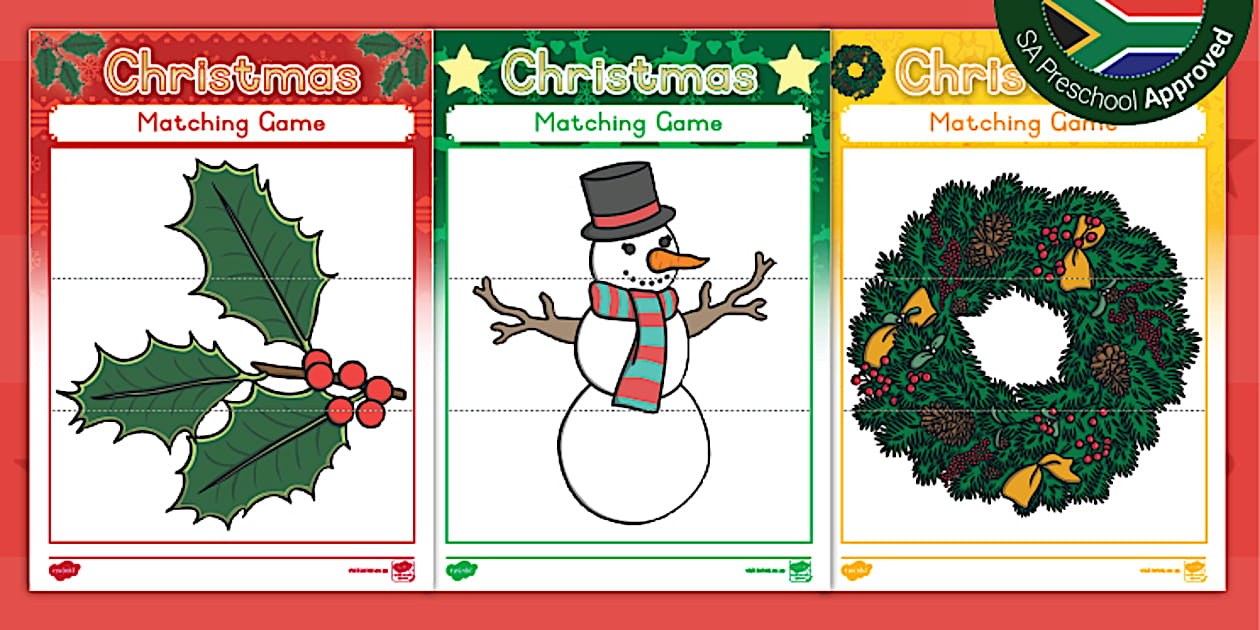 Preschool Christmas Matching Game - Twinkl South Africa