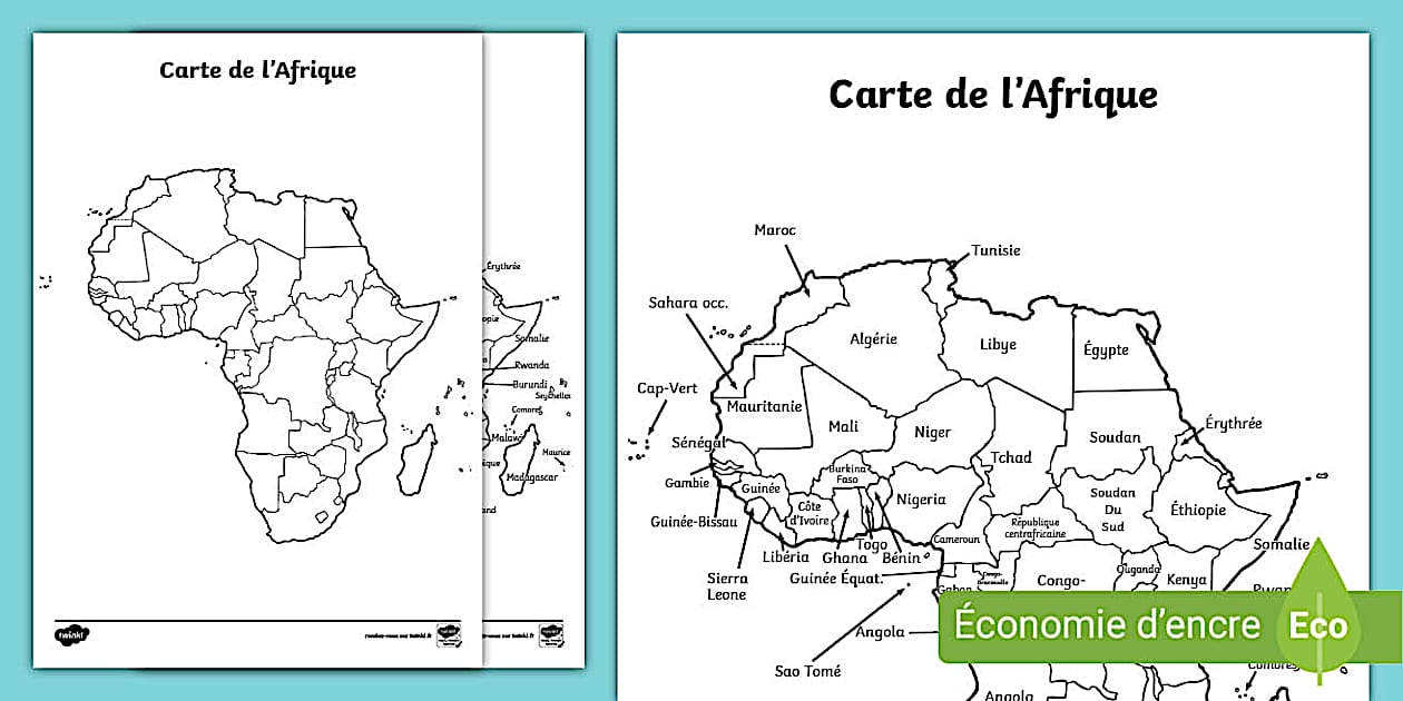 Cartes de l'Afrique - fiches d'activités (Teacher-Made)