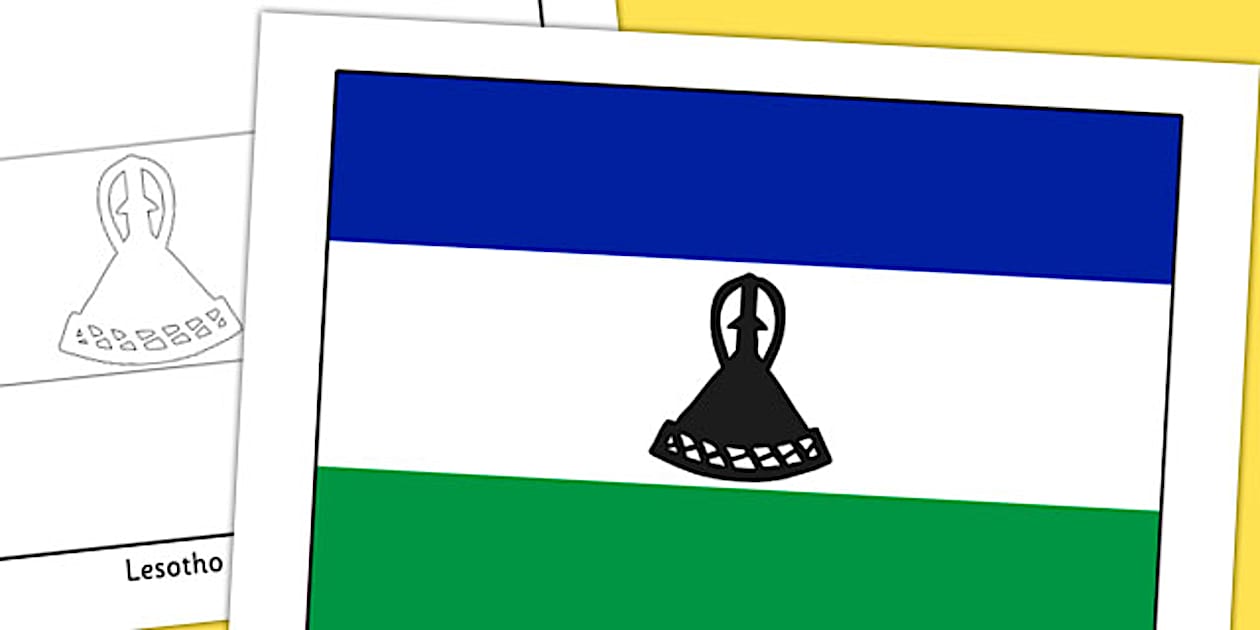 Lesotho Flag Display Poster | Twinkl Geography - Twinkl