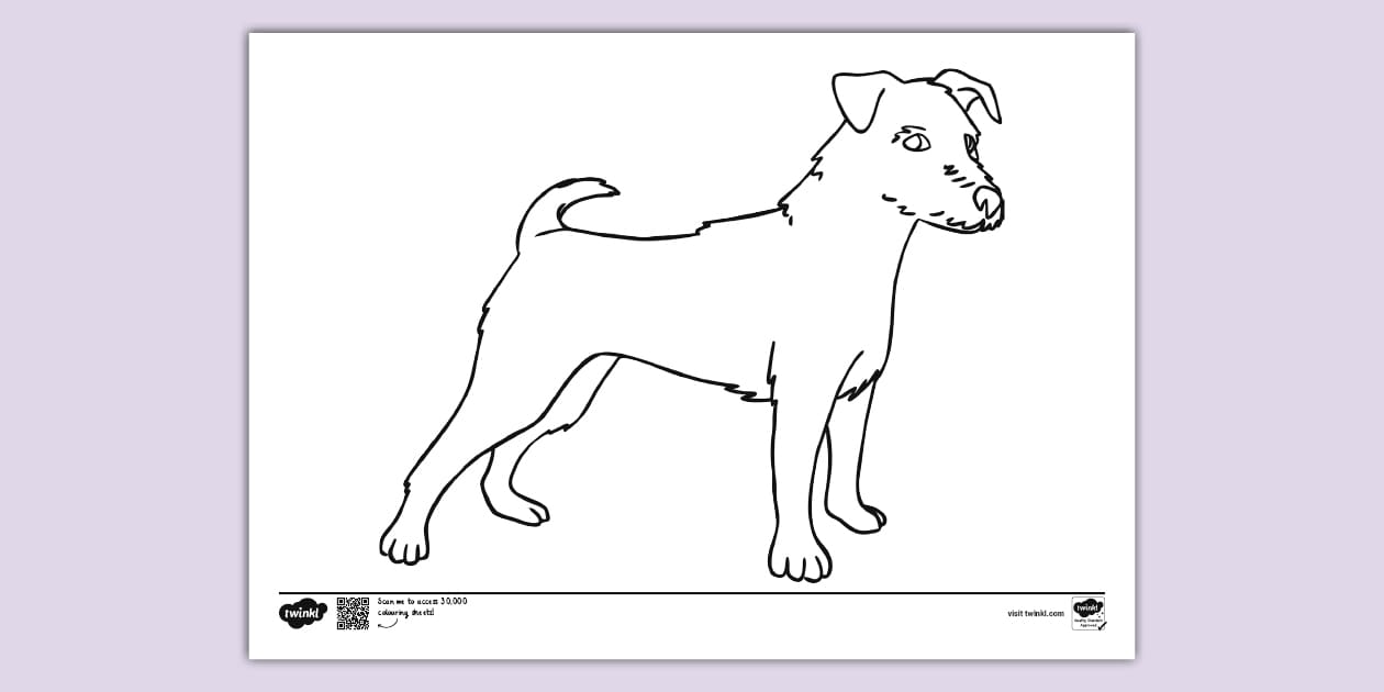 Dog Outline Colouring Sheet | Ready to Print