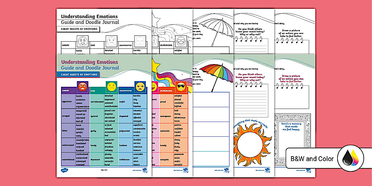 Understanding Emotions Guide and Doodle Journal for 6th-8th Grade
