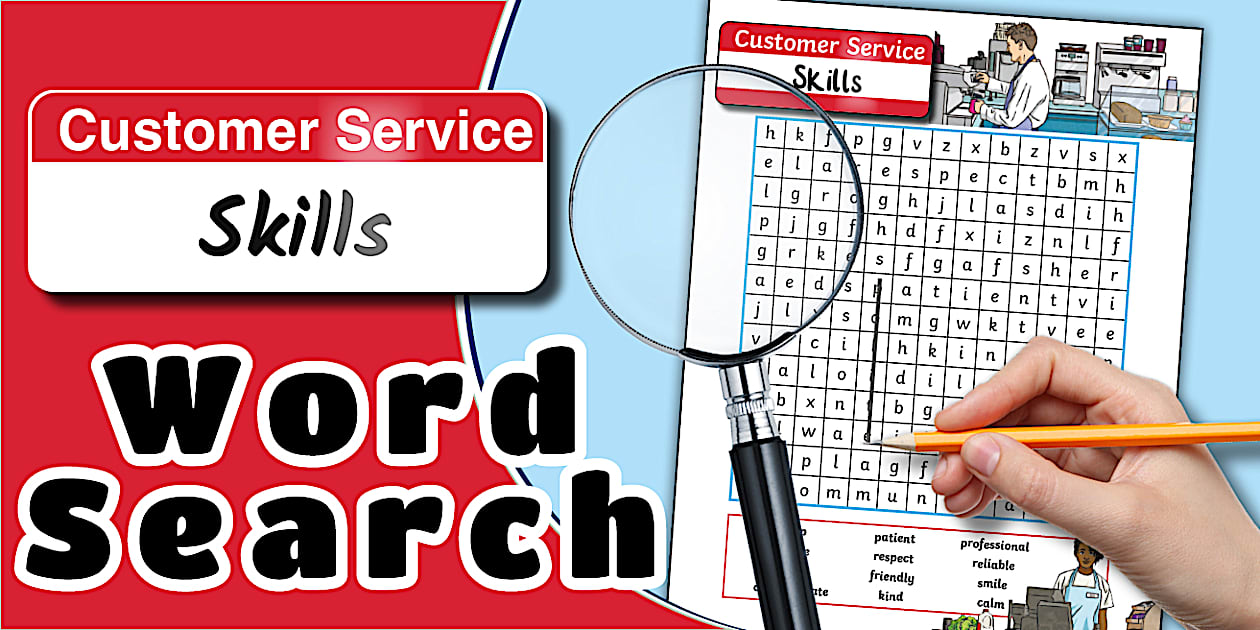 Customer Service Skills Word Search - Twinkl
