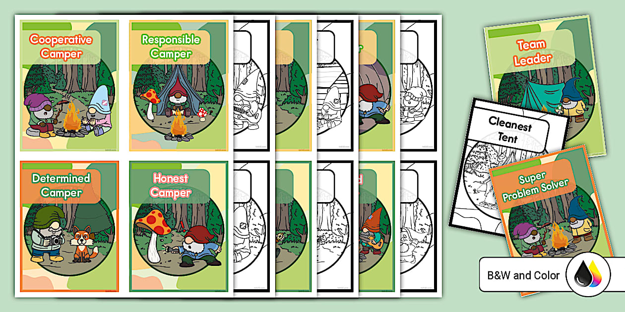 Summer Camp Badges | Summer Vacation Activities | Twinkl USA