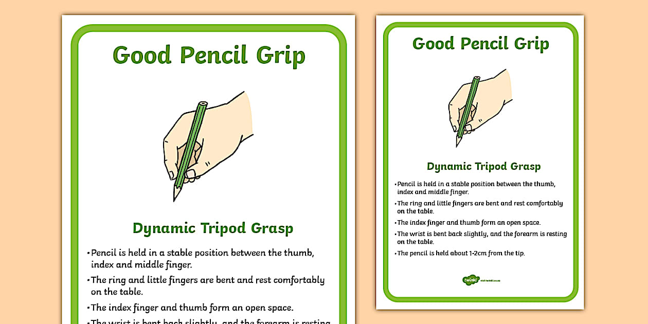 Good Pencil Grip A4 Display Poster (profesor hizo) - Twinkl