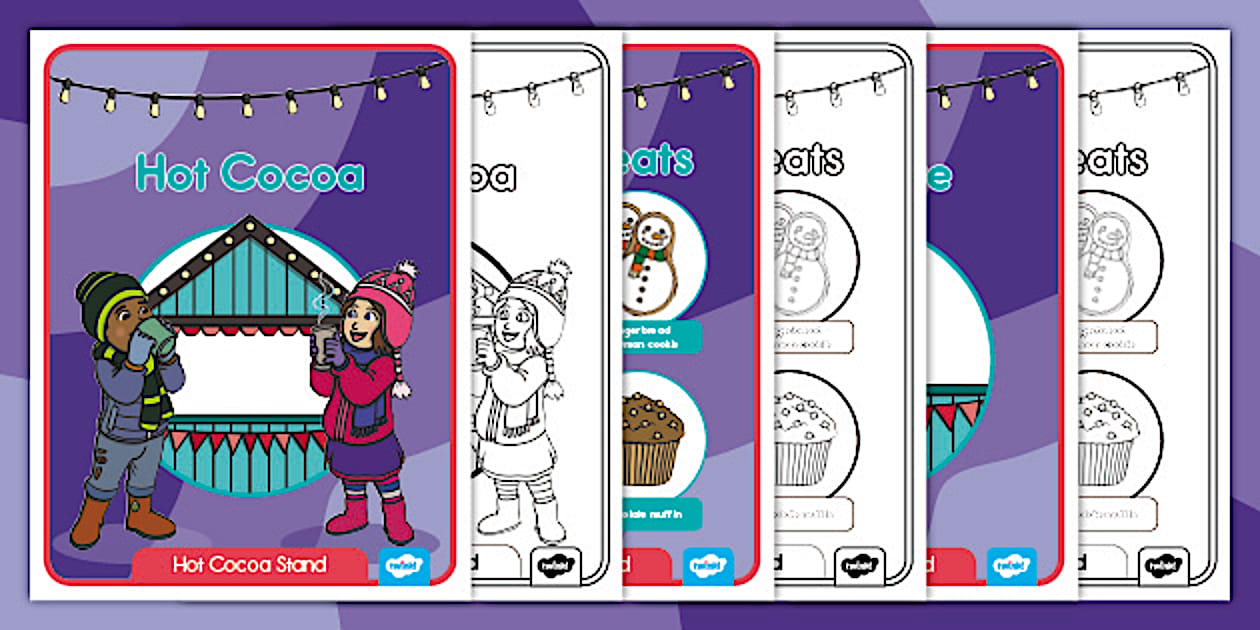 Hot Cocoa Stand Dramatic Play Posters - Twinkl