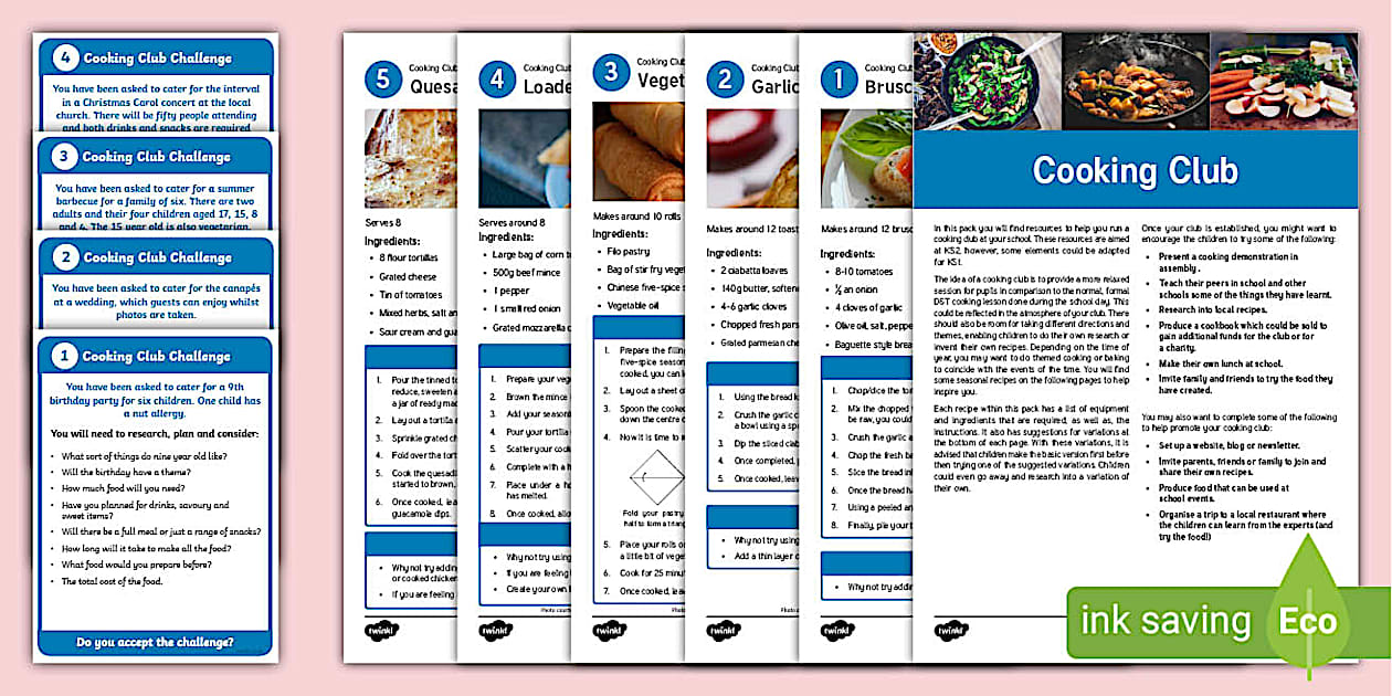Cooking Activity Lesson Plan Booklet for Kids | Twinkl USA