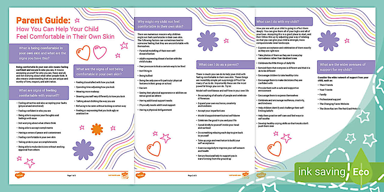 Parent Guide: Help Your Child's Body Image (Teacher-Made)