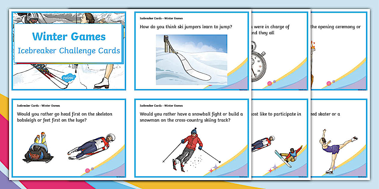 KS2 Winter Games Icebreaker Cards (teacher made) - Twinkl