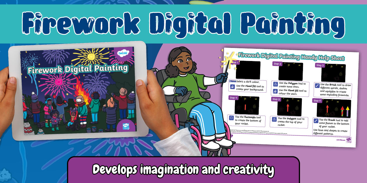 Firework Digital Painting Activity
