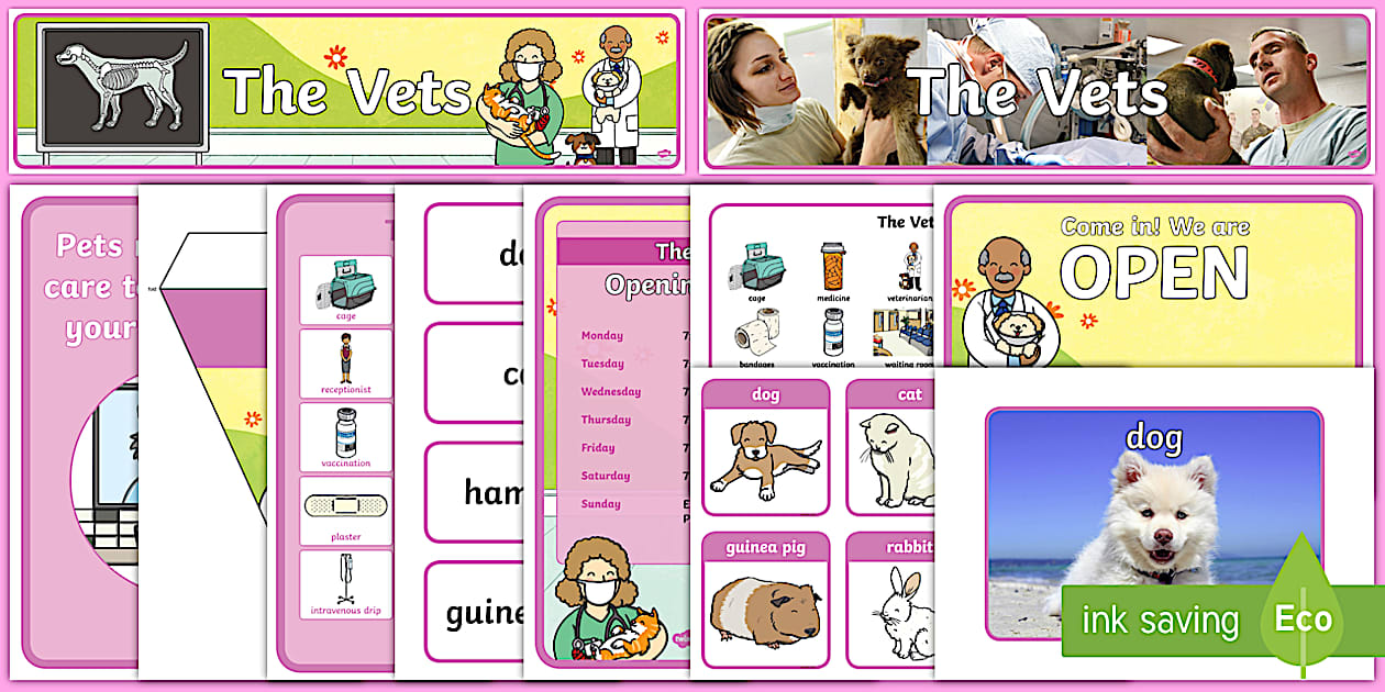 The Vets Aistear Display Pack (teacher made) - Twinkl