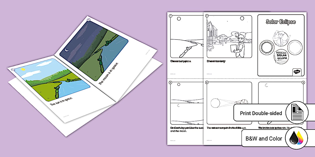 Solar Eclipse Emergent Reader (teacher made) - Twinkl