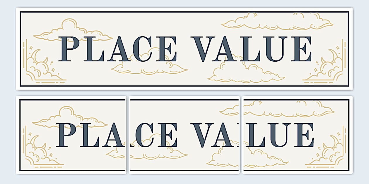 👉 Celestial-Themed Place Value Display Banner - Twinkl