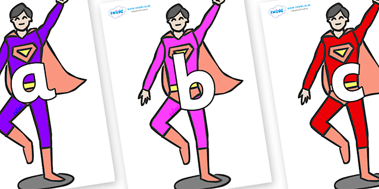 Phoneme Set on Superheroes (Multicolour) (teacher made)