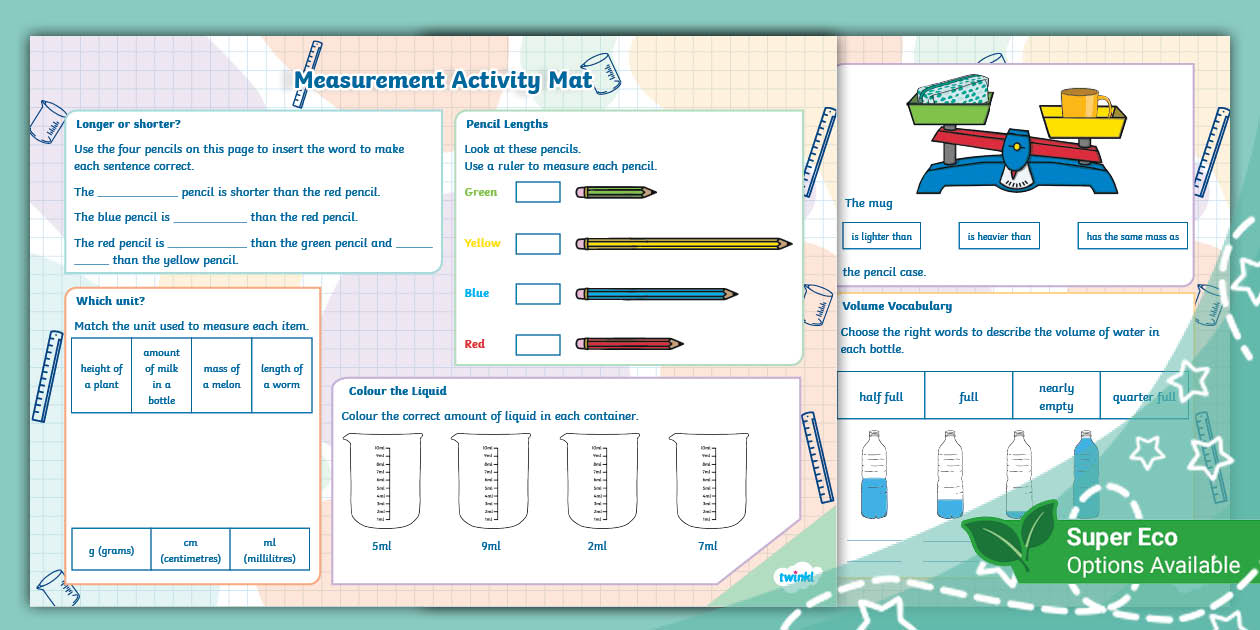 Measurement Activity Mat (Ages 5 - 6) (teacher made)