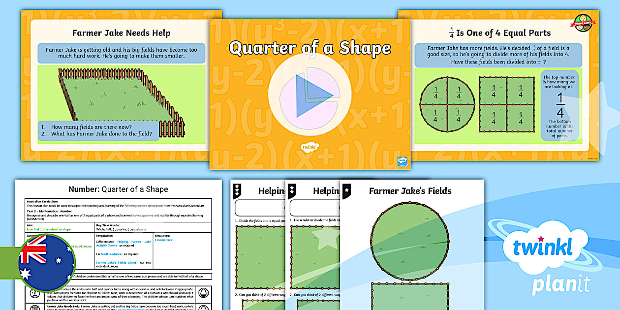 Year 2 Numbers: Quarters (1) Lesson (teacher made) - Twinkl