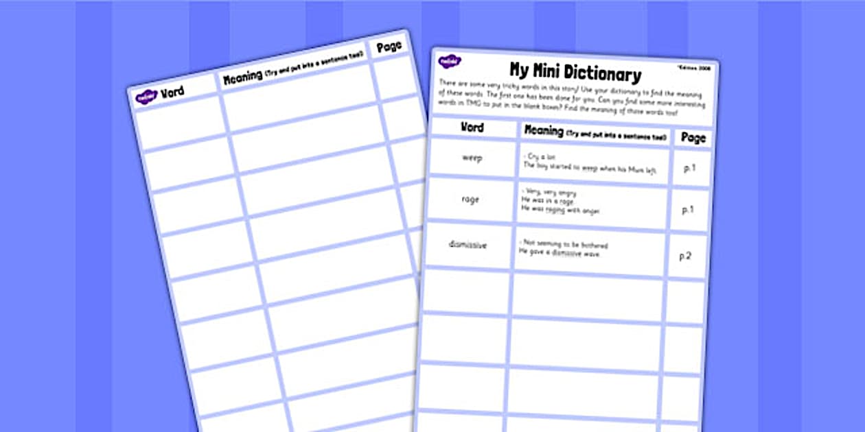 Toms Midnight Garden Mini Dictionary (teacher made) - Twinkl