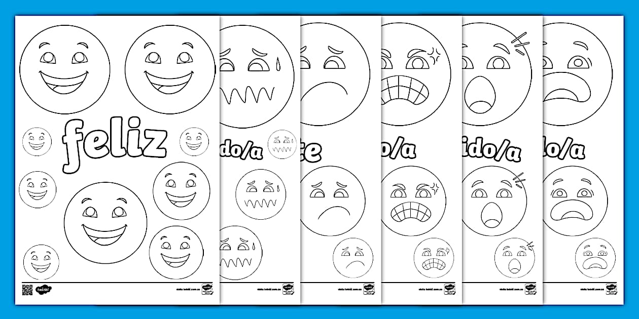 Hoja de colorear: Las emociones (profesor hizo) - Twinkl