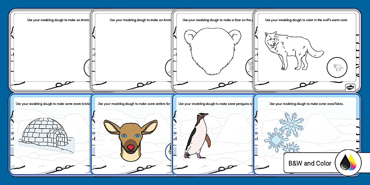 Polar Modeling Dough Mats (teacher made) - Twinkl