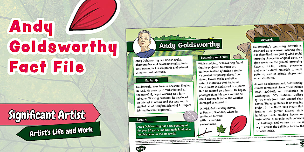 KS2 Andy Goldsworthy Fact File