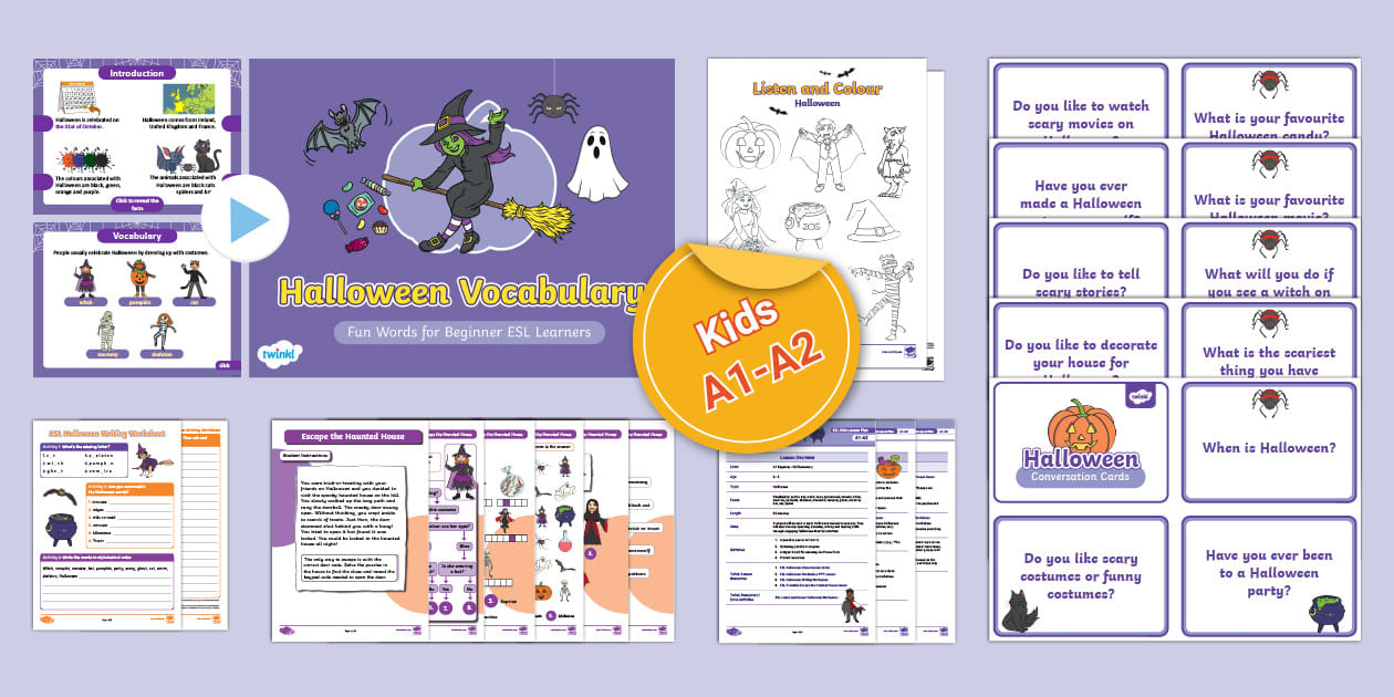 Halloween Lesson Plans ESL [Kids, A1-A2] (Teacher-Made)