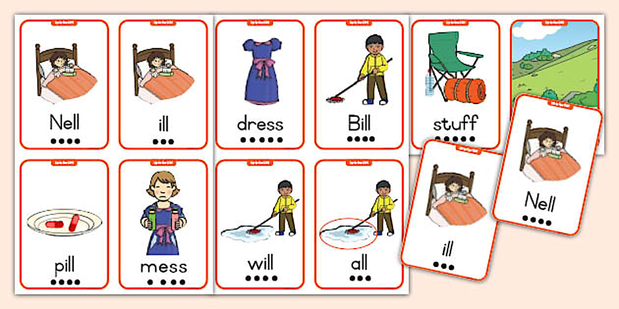 Rhyme and Read Flashcards: Up to the Cliff (teacher made)