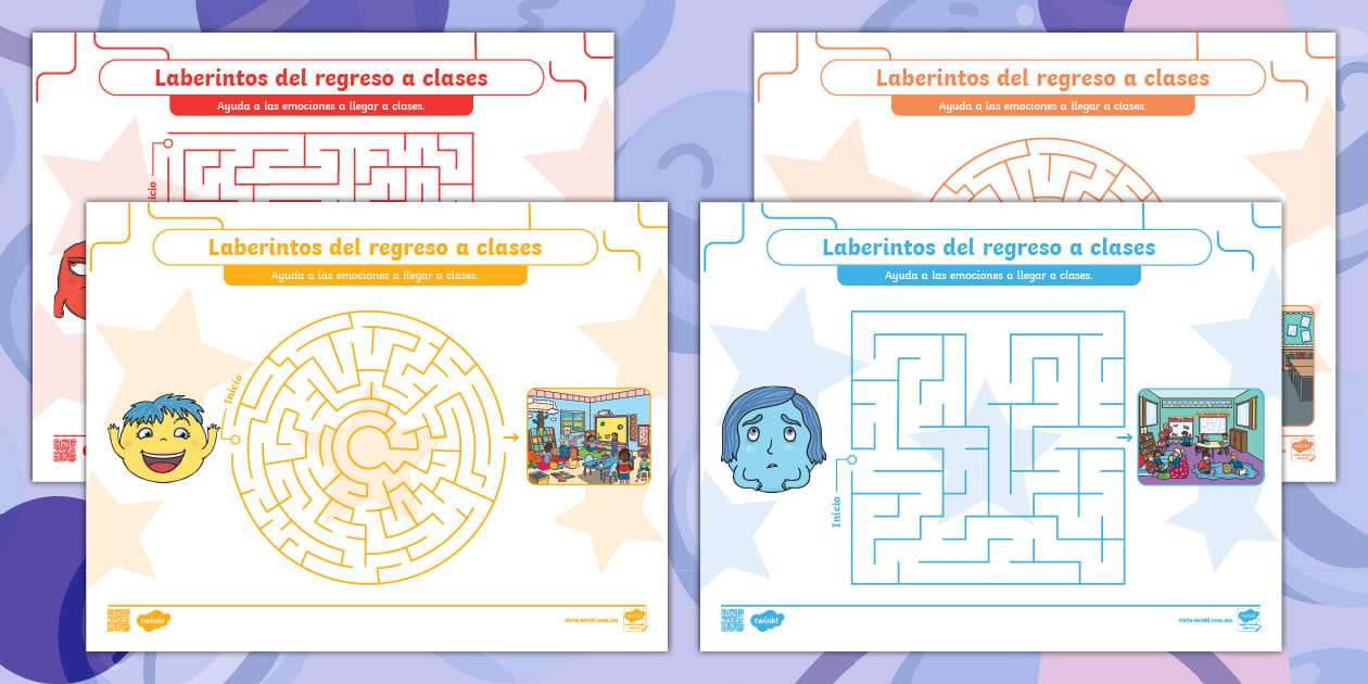 Regreso a clases - laberintos - Twinkl