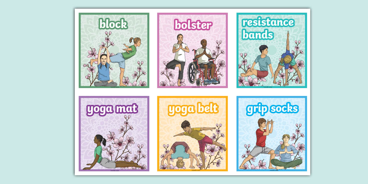 Yoga Equipment Flashcards - Twinkl PE Cards (teacher made)