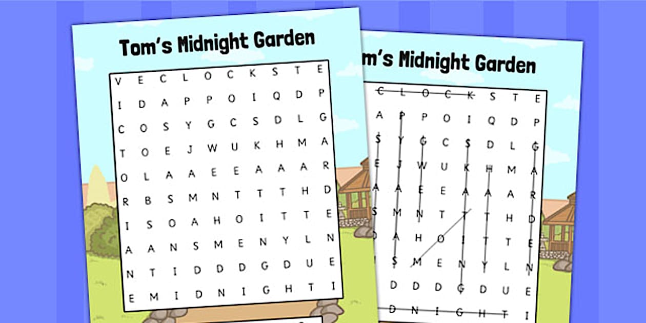Lower Ability Tom's Midnight Garden Word Search - Twinkl