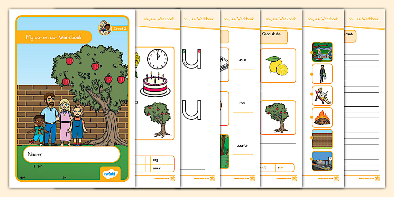 Graad 2 Klanke Werkboek oo, uu (Teacher-Made) - Twinkl