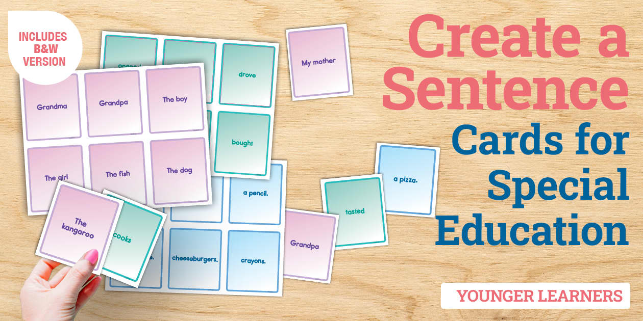 Sentence Cards for Special Education Learners