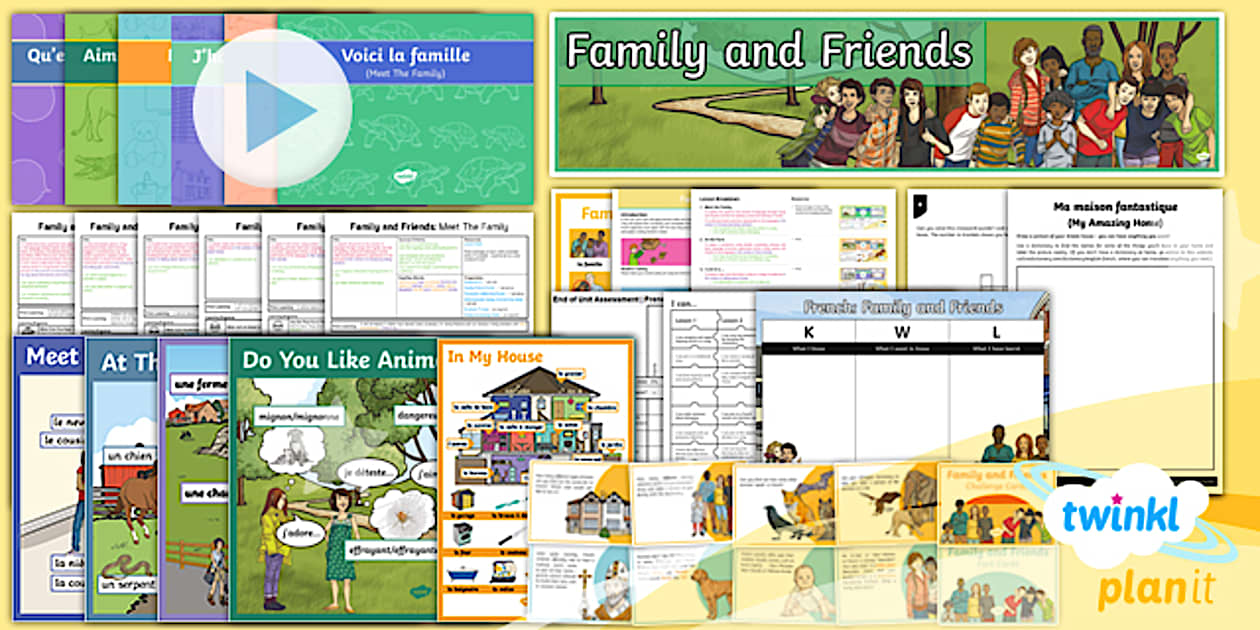 French: Family and Friends Year 5 Unit Pack (teacher made)