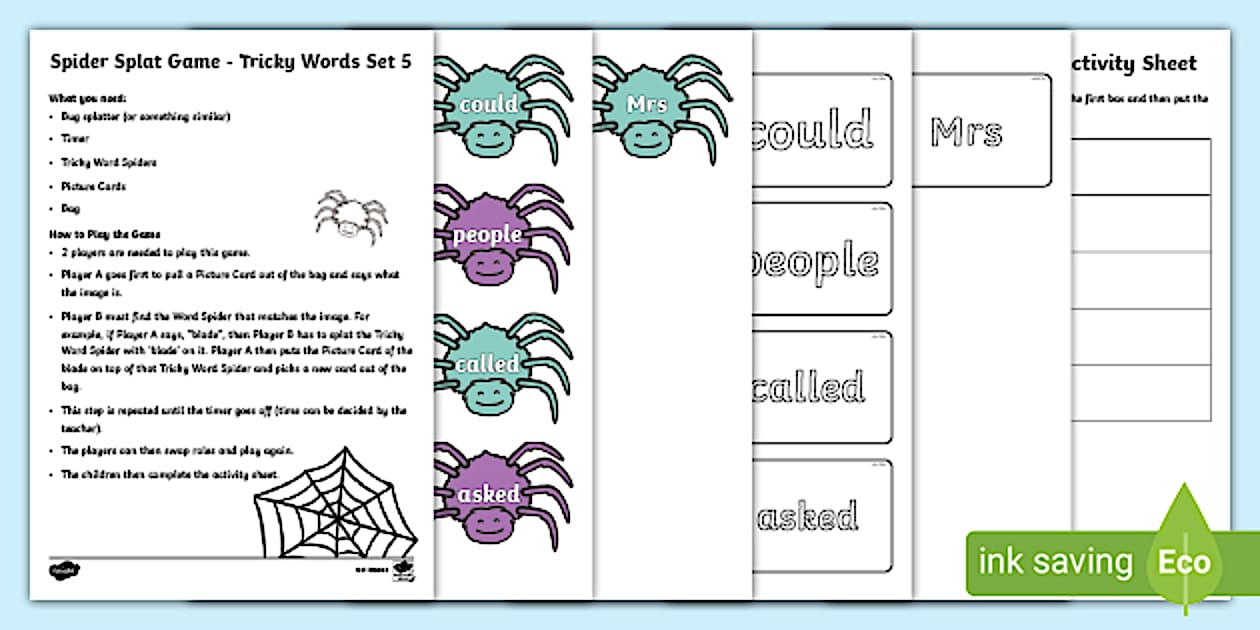 Spider Splat Set 5 (teacher made) - Twinkl